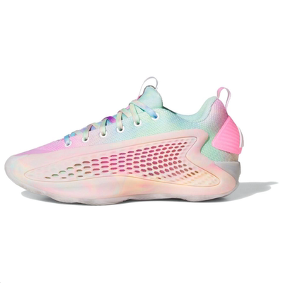 adidas A.E. 1 Low“3S耐磨 低帮 篮球鞋 男女同款 粉青蓝 JR3915