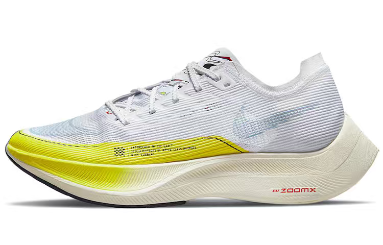 Nike ZoomX Vapo耐磨防滑 低帮运动跑步鞋 女款 白黄 DM9056-100
