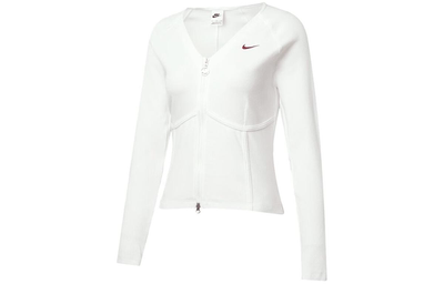Nike SS24 情人节系列 纯色logo徽标V领训练休闲长袖HF1133-100