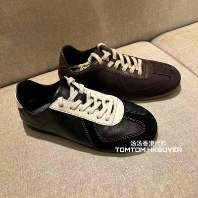 国内现货 代购 Pedder red 25春夏 绒面拼接系带平底休闲鞋