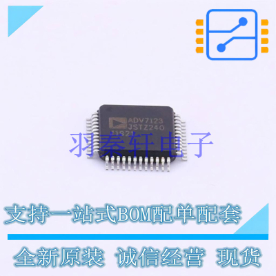 数模转换芯片DAC ADV7123JSTZ240 LQFP-48 AD 全新原装进口