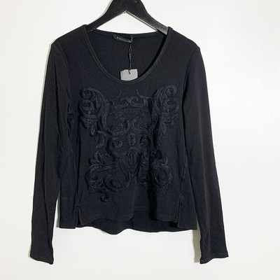 长袖适中时尚棉质女T恤