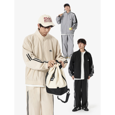 运动休闲网眼透气立领夹克