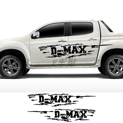 适用五十铃D-Max UTE LS装饰皮卡越野贴纸 泥溅图形改装车身拉花