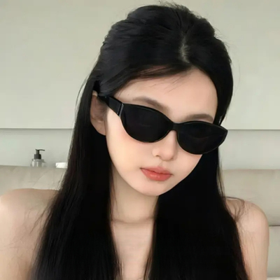 新款猫眼墨镜高级质感方圆脸显瘦气质欧美街拍遮阳太阳眼镜2025