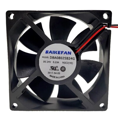 全新BAIKEFAN DBA08025B24G 8025 8CM DC24V 0.23A变频器散热风扇