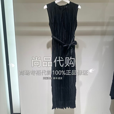 AUM噢姆商场专柜直发25年夏款收腰无袖黑色连衣裙MAFZ20146 2980