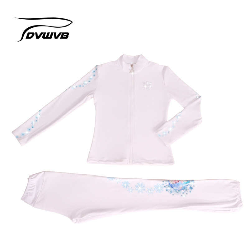 DVWVB 花样滑冰训练服滑冰服 冰雪奇缘 烫钻护臀套装 D513