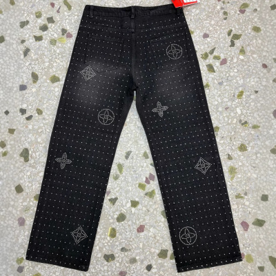 Men's Jeans  High-Quality American Trendy Rhinestone Denim