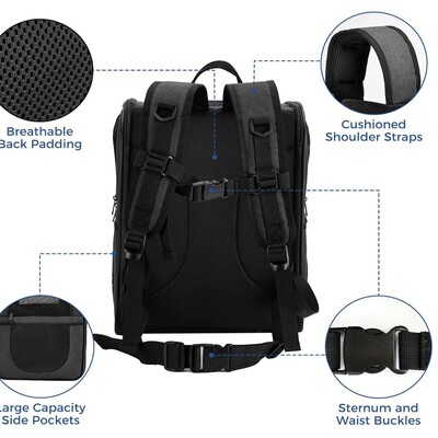 Pet dog and cat carrying bags with ventilation and safety