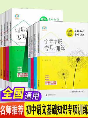 2024初中语文基础知识专项训练七八九年级语文病句词语运用名著阅读文学文化常识句子与排序字音字形名句默写重点难点详解详析