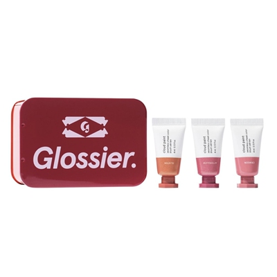 预*定 25限定Glossier护唇膏限量香味姜饼薄荷糖闪亮玫瑰腮红套装