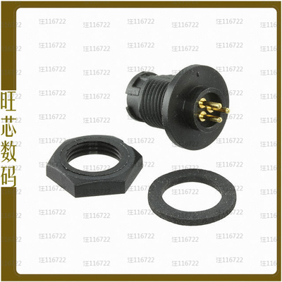 17281-3PG-300【CONN RCPT MALE 3POS GOLD SOLDER】