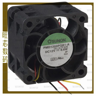 PMD1204PQB1-A.(2).U.F.GN【FAN AXIAL 40X28MM 12VDC WIRE】