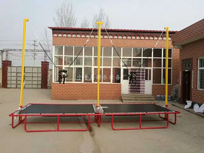 双人电动钢架儿童厂家蹦极跳床