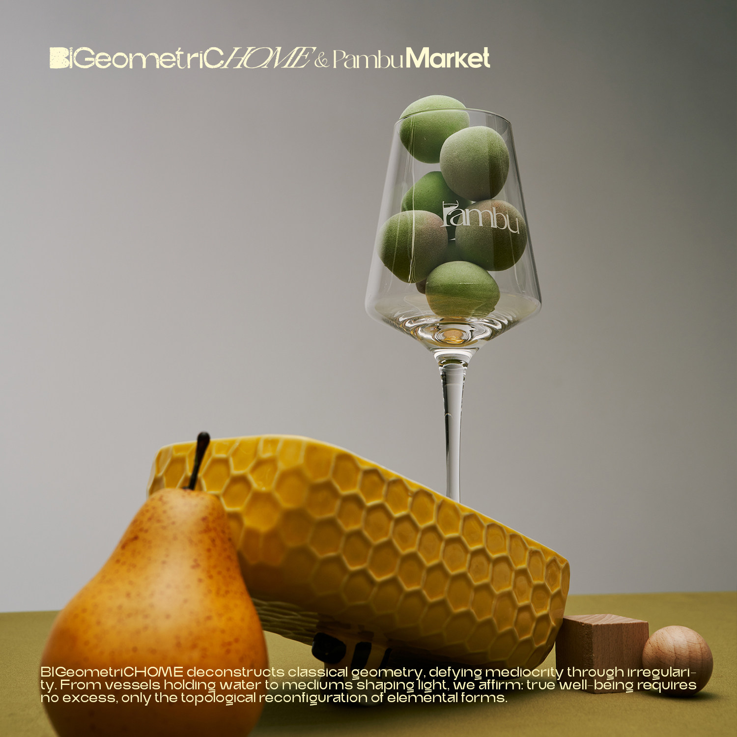 BIGeometriCHOME x PambuMARKET LogoGlass基础高级红酒高脚杯