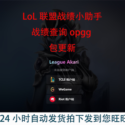 英雄联盟LOL战绩战助手看战绩对局锁战绩助手对局信息自动接受