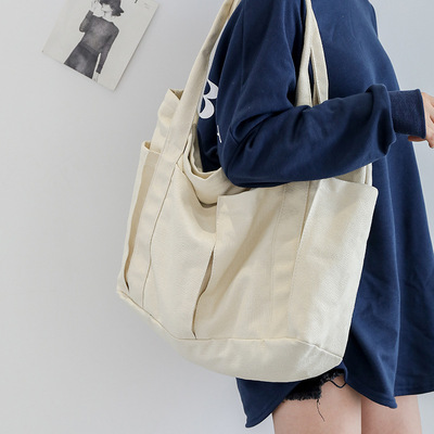 托特包tote bags 帆布包女2026跨境新款日系大容量学生潮流单肩包