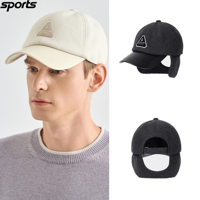 韩国代购lanvin blanc高尔夫配饰25秋冬男标志柔软保暖护耳运动帽