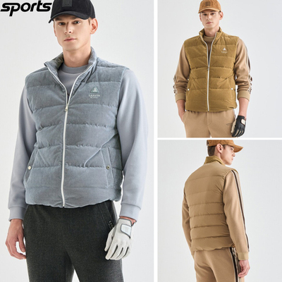 韩国代购lanvin blanc高尔夫球服25秋男标志轻便保暖休闲羽绒背心