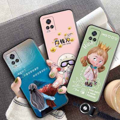 送钢化膜VIVOS7手机壳vovos7新款v2080a女5G软硅胶v2020ca外壳vivoS7t个性v2082a保护套v1v0s7T步步高s7卡通