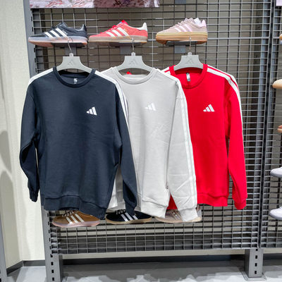 阿迪达斯男子新年款圆领套头卫衣