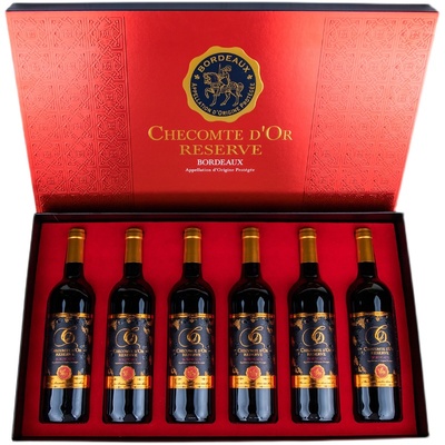 波尔多六支礼盒AOC法国红酒