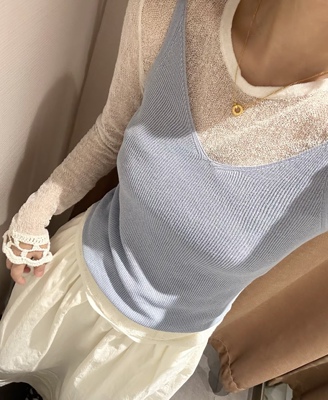 2025春夏季新款女装休闲简约短款修身吊带针织衫UWM950025
