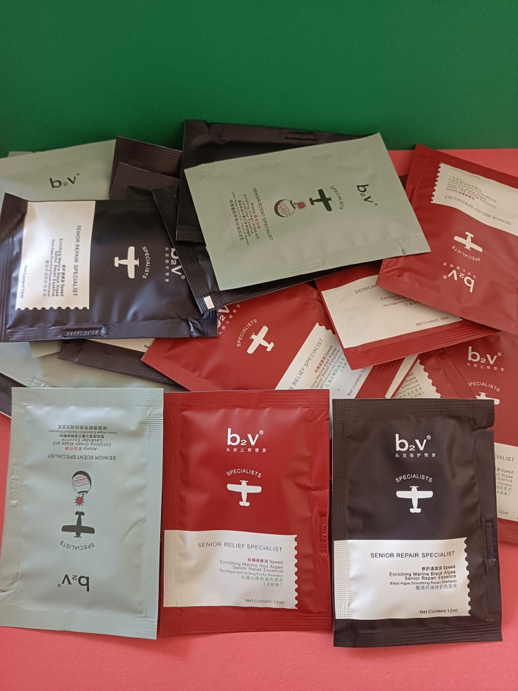 b2v袋装洗发水小样试用装去屑控油柔顺蓬松一次性便携旅行小包装_虎窝淘