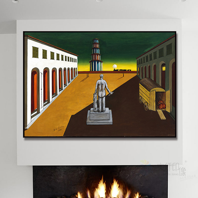 基里科挂画chirico抽象画艺术油画超现实主义神秘诡异小众装饰画