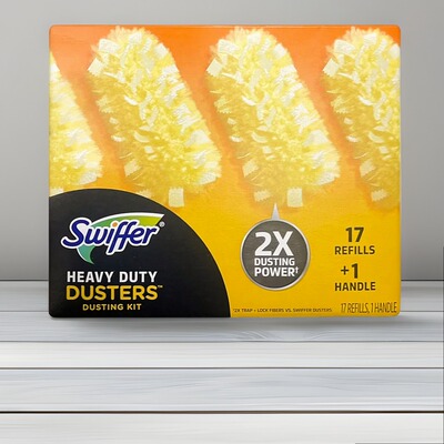 现货美国SWIFFER除尘掸鸡毛掸子1个掸把客厅防静电替换布一次性