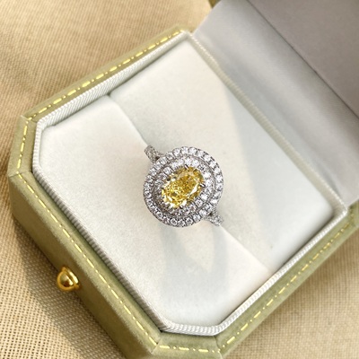 雷迪恩切培育高碳钻925纯银戒指