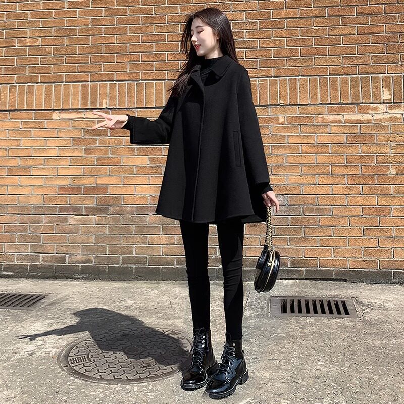 双面羊绒大衣女短款2026秋冬新款修身显瘦小个子高端羊毛呢外套女