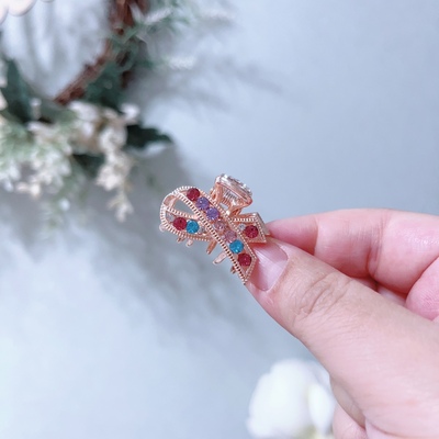 复古少女风ins刘海珍珠鸭嘴夹