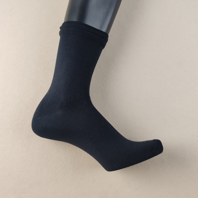 库存尾货黑色双袜口薄款简约纯色男士速干排汗中筒袜百搭特价男袜