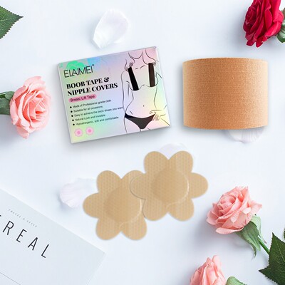 ELAIMEI胸贴防凸点胸垫乳头贴防走光乳晕贴+无纺布提拉胶带