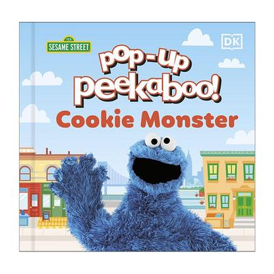 【预售】【立体书】躲猫猫：芝麻街饼干怪兽找朋友 【Pop-Up Peekaboo!】 Sesame Street Cookie Monster 原版英文儿童立体进口书