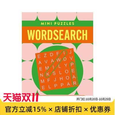 【预售】【迷你脑力挑战】132个找词游戏 【Mini Puzzles】Mini Wordsearch: 132 Super Speedy Puzzles 原版英文生活综合