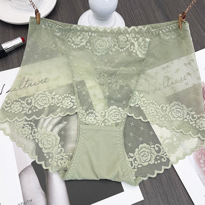 全蕾丝内裤大码高腰收腹提臀