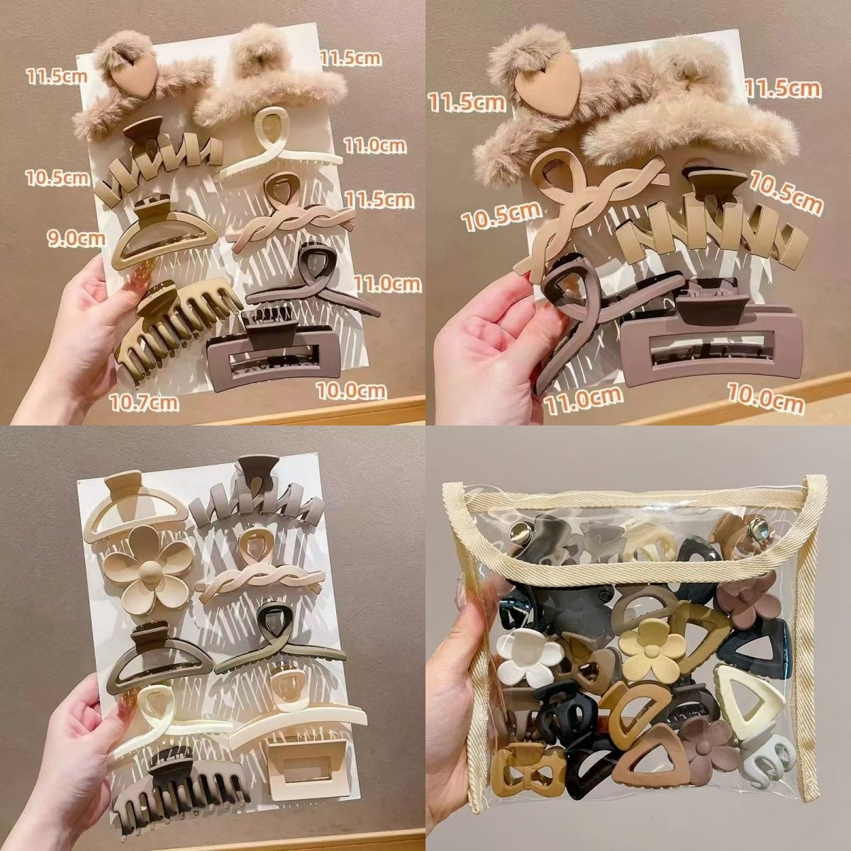 Hair Accessories Flower Matt Hair Claw Clips Hairgrip 盘发夹