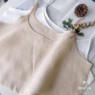 宽松夏季苎麻抹胸简约