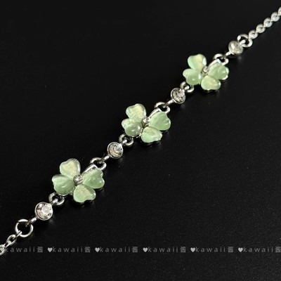 钛钢猫眼手链女生简约风穿搭好物