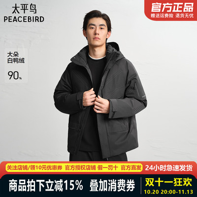 【商场同款】太平鸟男装 2025年冬季新款肌理感羽绒服男B2ACF4618