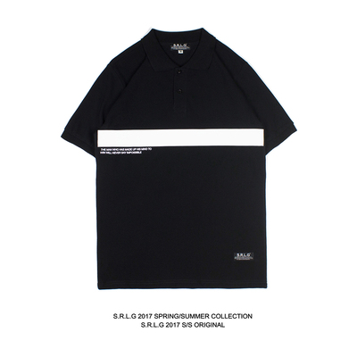 黑白百搭休闲全棉短袖polo衫