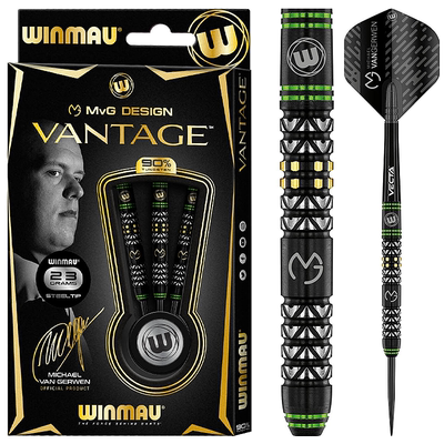 WINMAU MvG Vantage范格文硬式直筒钨钢飞镖多色镀钛专业比赛飞镖
