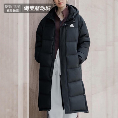 阿迪达斯男女户外保暖长款羽绒服