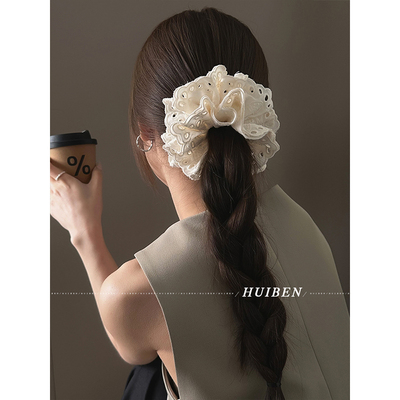 超出片~四层甜美蕾丝大肠圈头绳