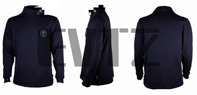 EVTZ秋冬长袖翻领针织衫保暖卫衣内穿内胆藏青色户外透气纯棉加厚