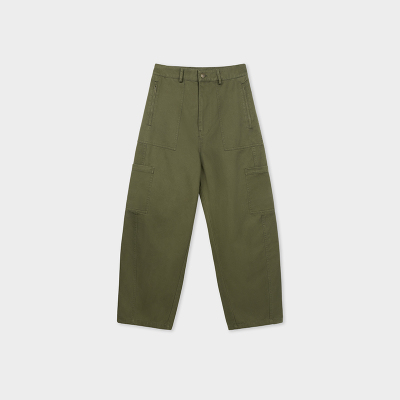 Miss couleur复古高街多口袋军绿色工装裤宽松休闲裤子MC035