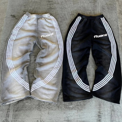 欧美风街头y2k长裤宽松运动裤女